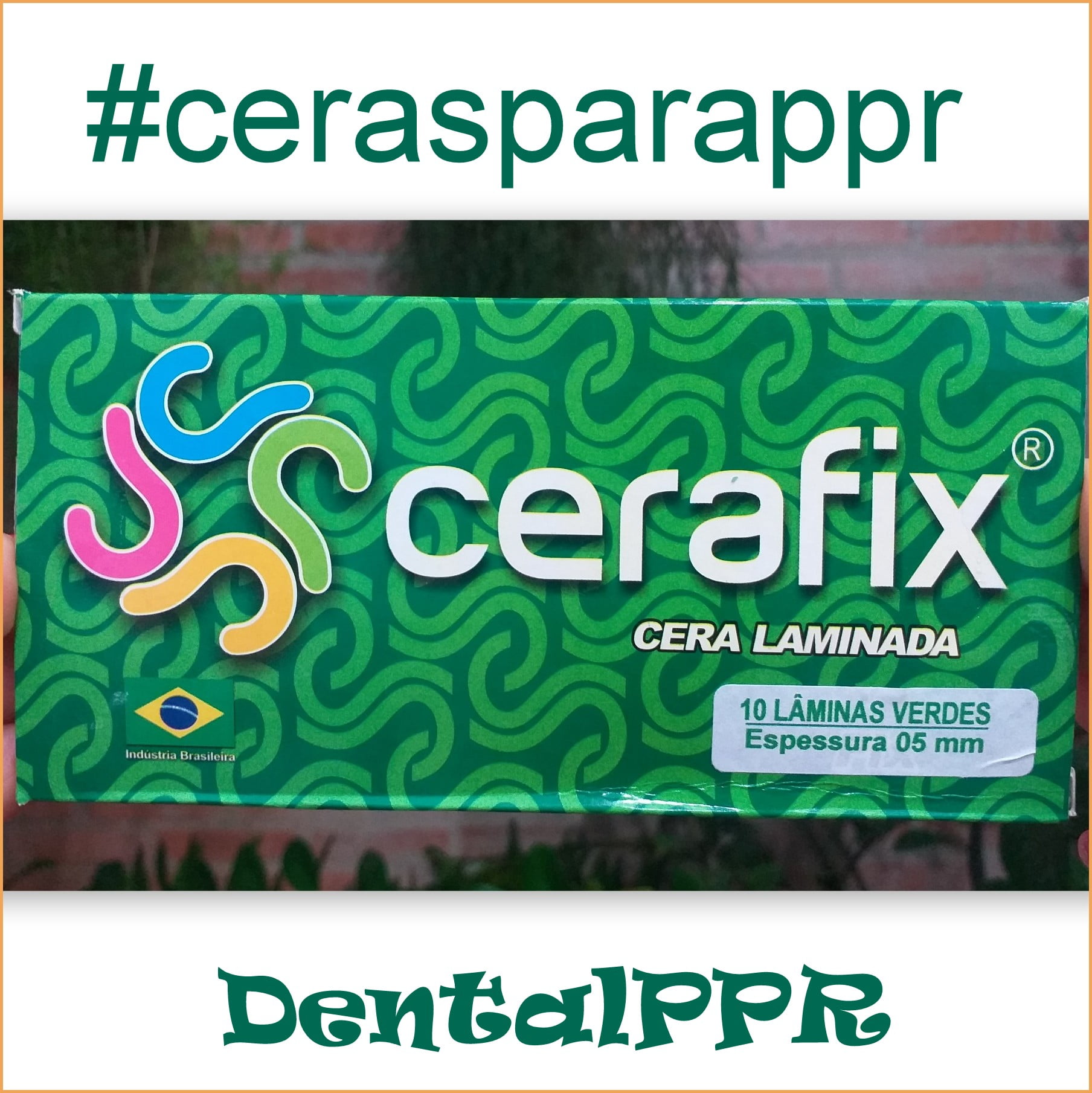 CERA LAMINADA VERDE- 10 lâminas - CERAFIX - Dental PPR - Ayla Market